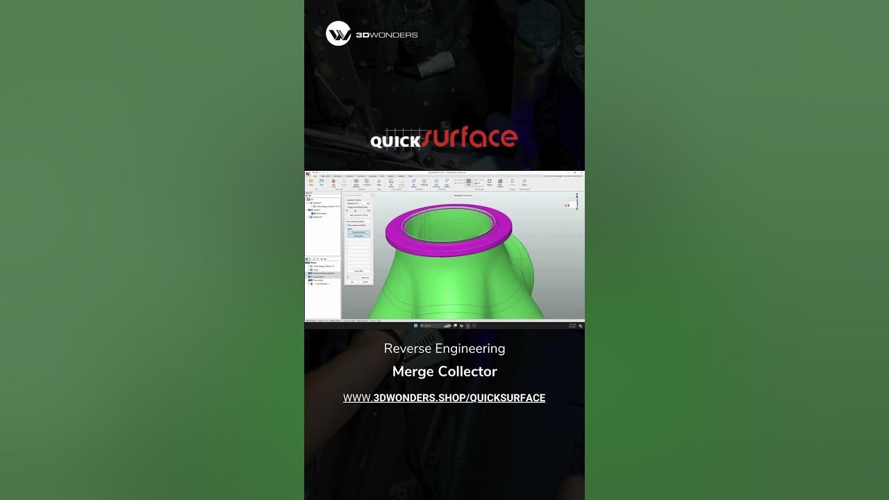 FreeScan Combo 3D Scanner / Reverse Engineering with QUICKSURFACE | Merge Collector - YouTube