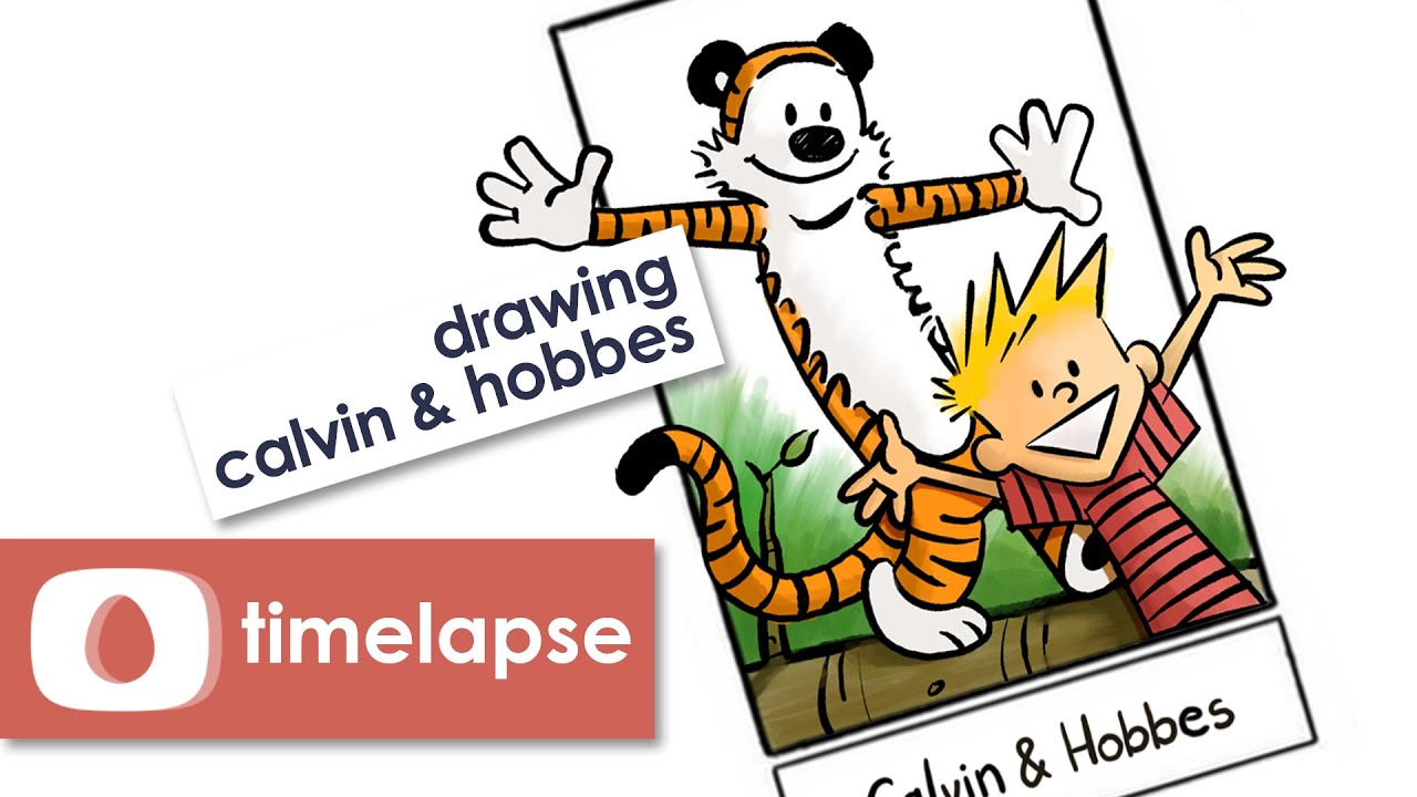 How to draw Calvin and Hobbes - Timelapse Tutorial - YouTube