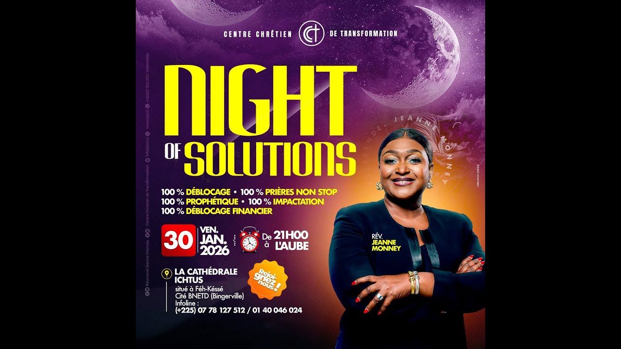 NIGHT OF SOLUTIONS | Révérend Jeanne MONNEY | Vendredi 30 Janvier 2026 ...