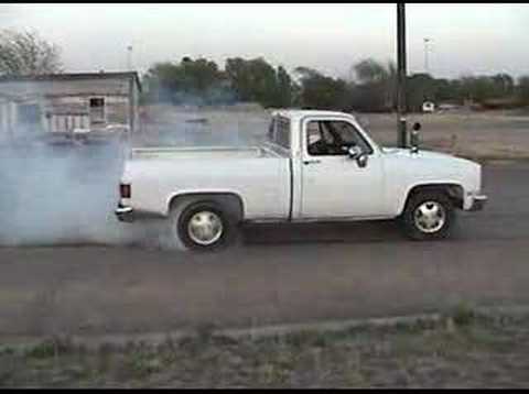 82 Chevy SWB 6.5TD Long Burnout in 3rd (stacked) - YouTube