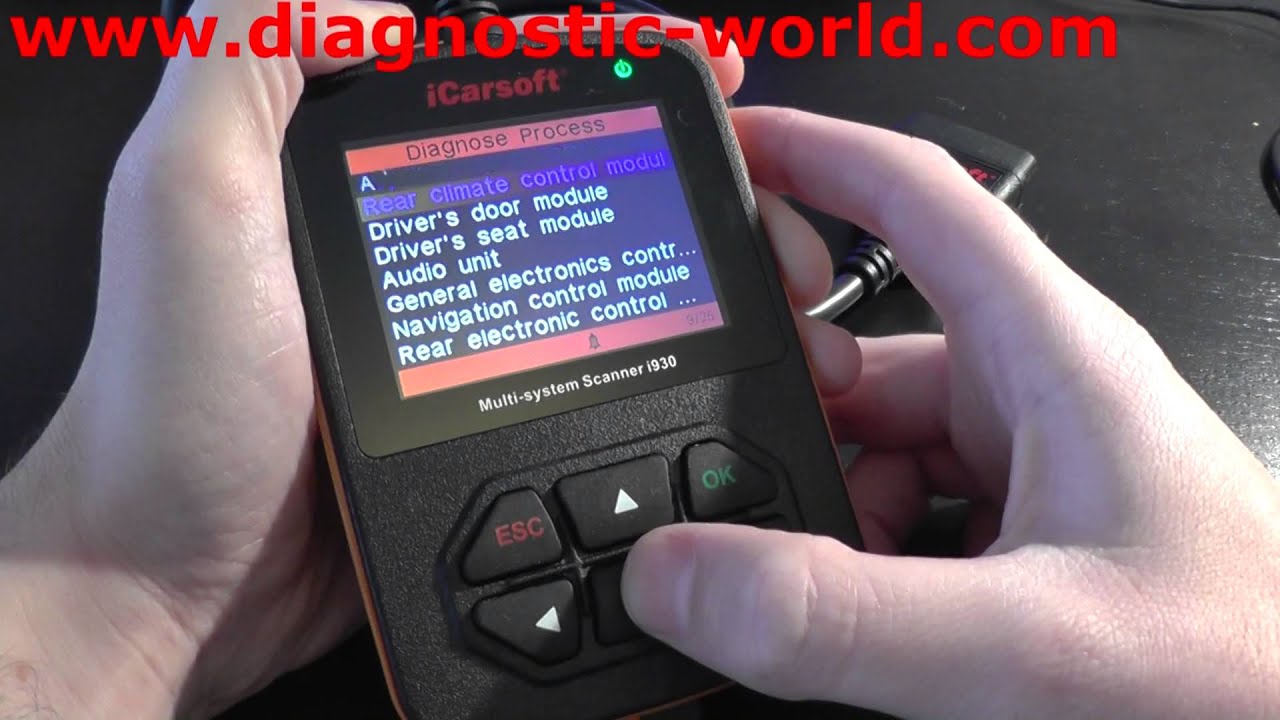 iCarsoft i930 Jaguar Presentation Diagnostic Engine, ABS, Airbags Etc ...