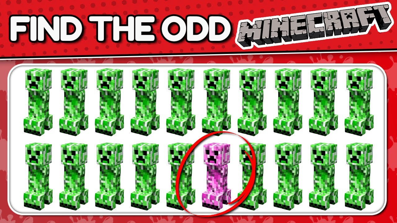 Find the Odd One Out #12 Medium/Hard 💎 MINECRAFT Edition 💎 QUIZ GAME ...