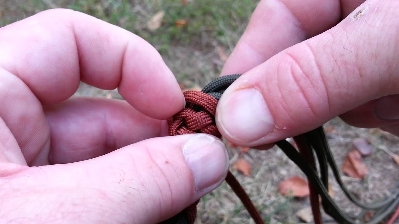 Part 3 of 4 to a MT leash (dd knot to handle) - YouTube