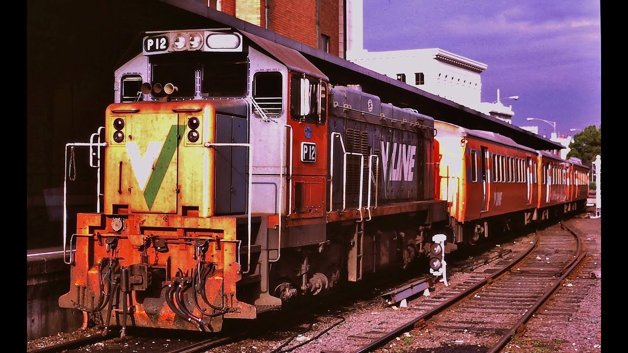 Some V/LINE Trains at North Melbourne, Sunshine & West Footscray March ...