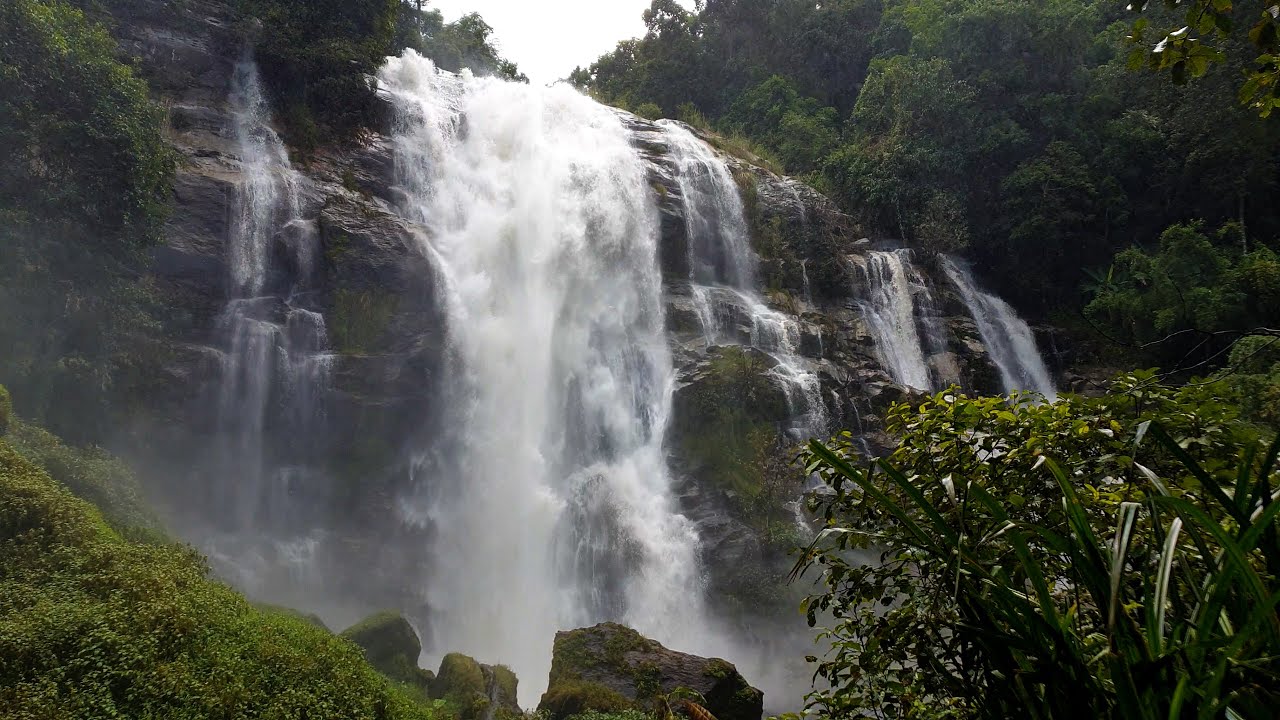 Wachirathan waterfall, Doi Inthanon national park, Thailand (2024) (4K ...