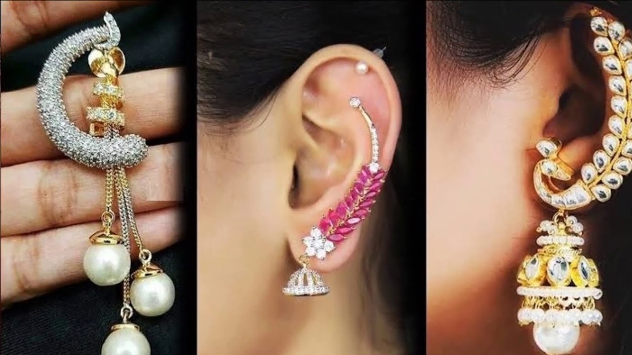 New Ear Cuffs Earring Jewellery Design||Beautifull Different Style Ear ...