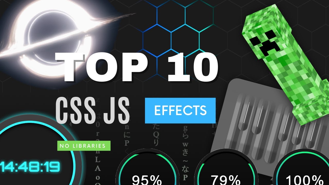 Top 10 Creative Css Js Effects Tutorials In Description Youtube