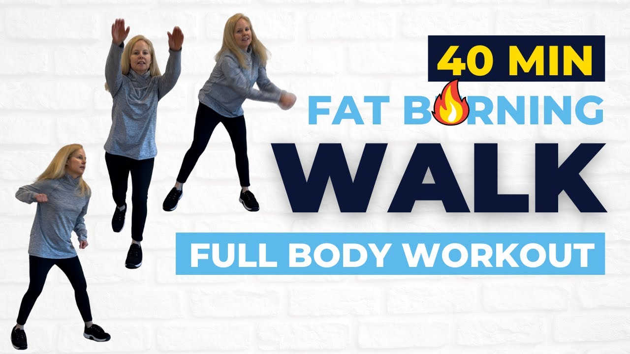 40 Min Fat Burning Full Body Walking Workout 🔥 Low Impact 🔥 Women Over ...