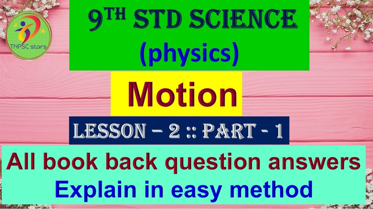 Motion 9th Std Science Unit 2 Physics Book Back Question Answer motion-9th-std-science-unit-2-physics-book-back-question-answer