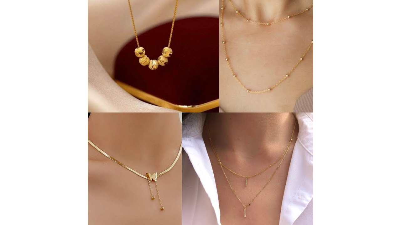 Simple gold chain design ideas - YouTube