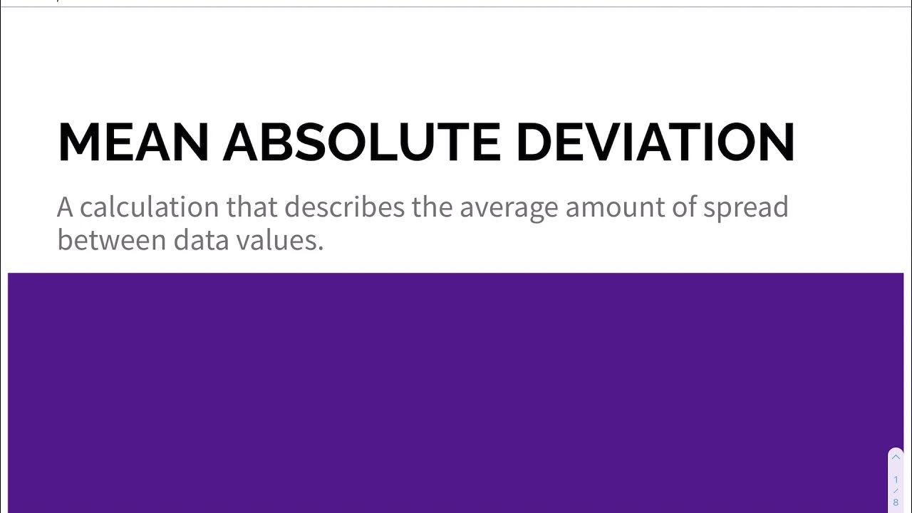 Mean Absolute Deviation Example 1 YouTube mean-absolute-deviation-example-1-youtube