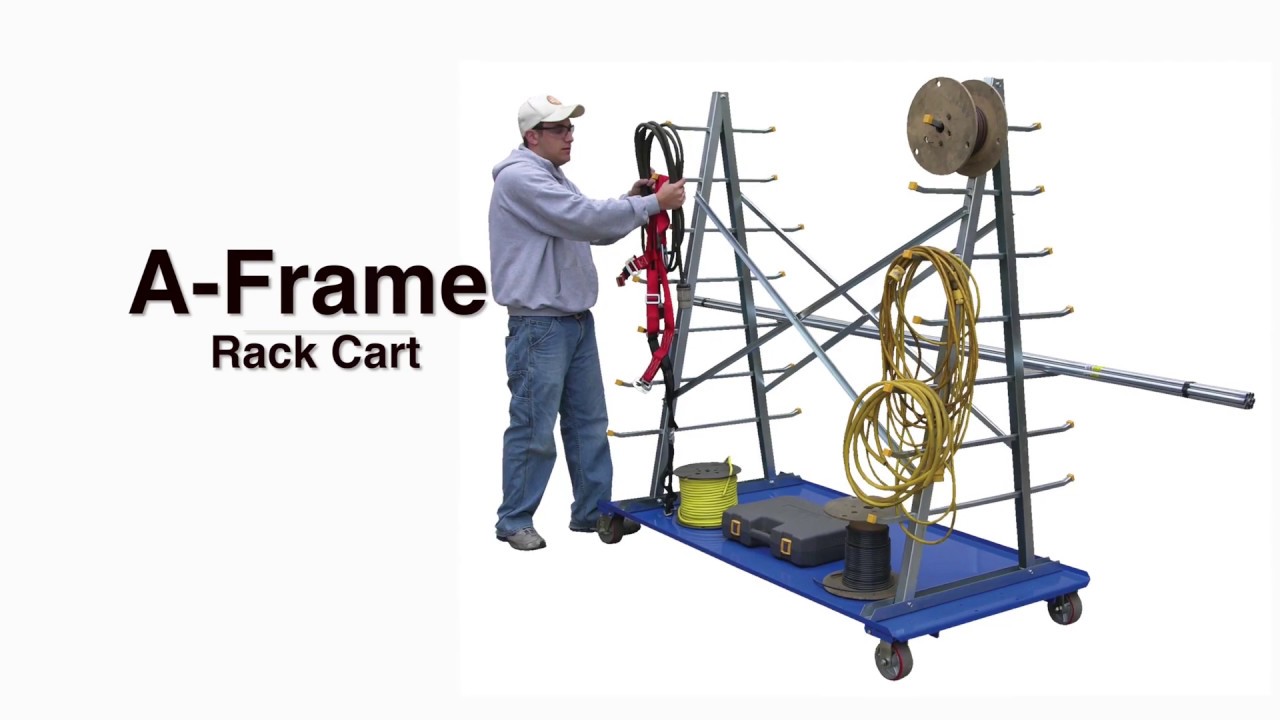 Vestil A-Frame Rack Cart - YouTube