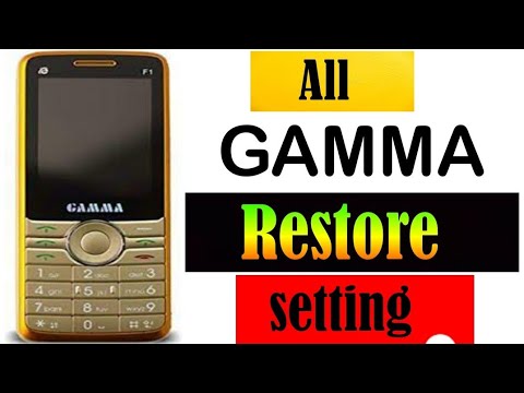 GAMMA phone Restore setting||How to restore GAMMA mobile - YouTube