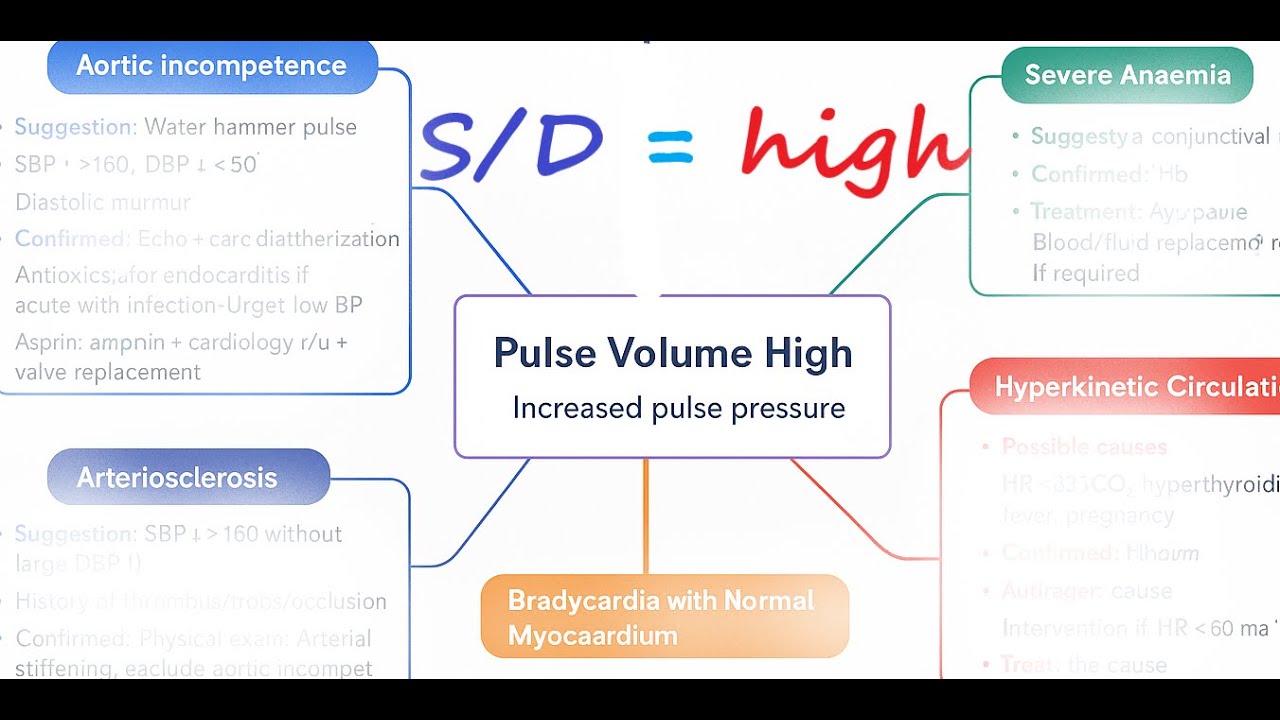 Causes of wide pulse volume - YouTube