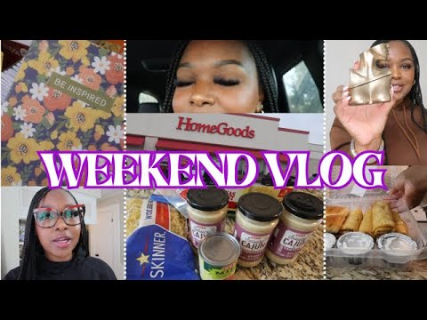 WEEKEND VLOG | Love My New Lashes + TJ Maxx Run + Dollar Tree + Cooking ...