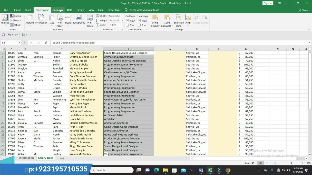 Exp19_Excel_Ch11_ML2_Game_Studio | Mid Level 2 Game Studio | Excel Chapter 11 ML2 Game Studio ...