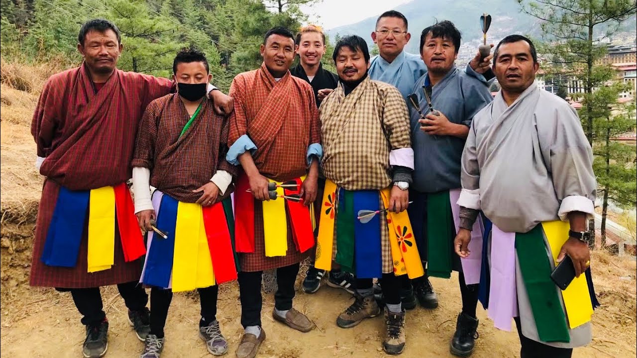 Bhutanese Traditional Game”KHURU” Played Team of Tara Gyabring Gurung ...