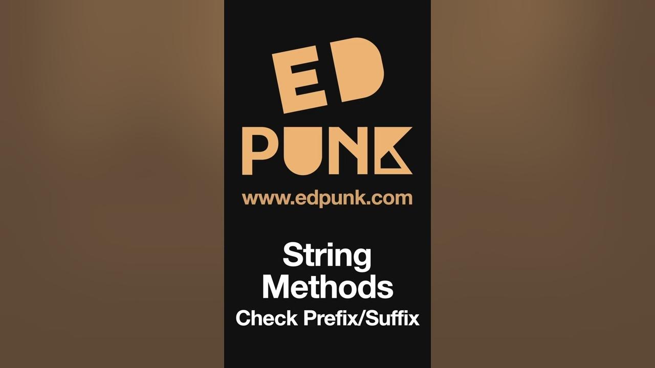 [Day 45] Checking for Prefix or Suffix in a String in Python | Dark ...