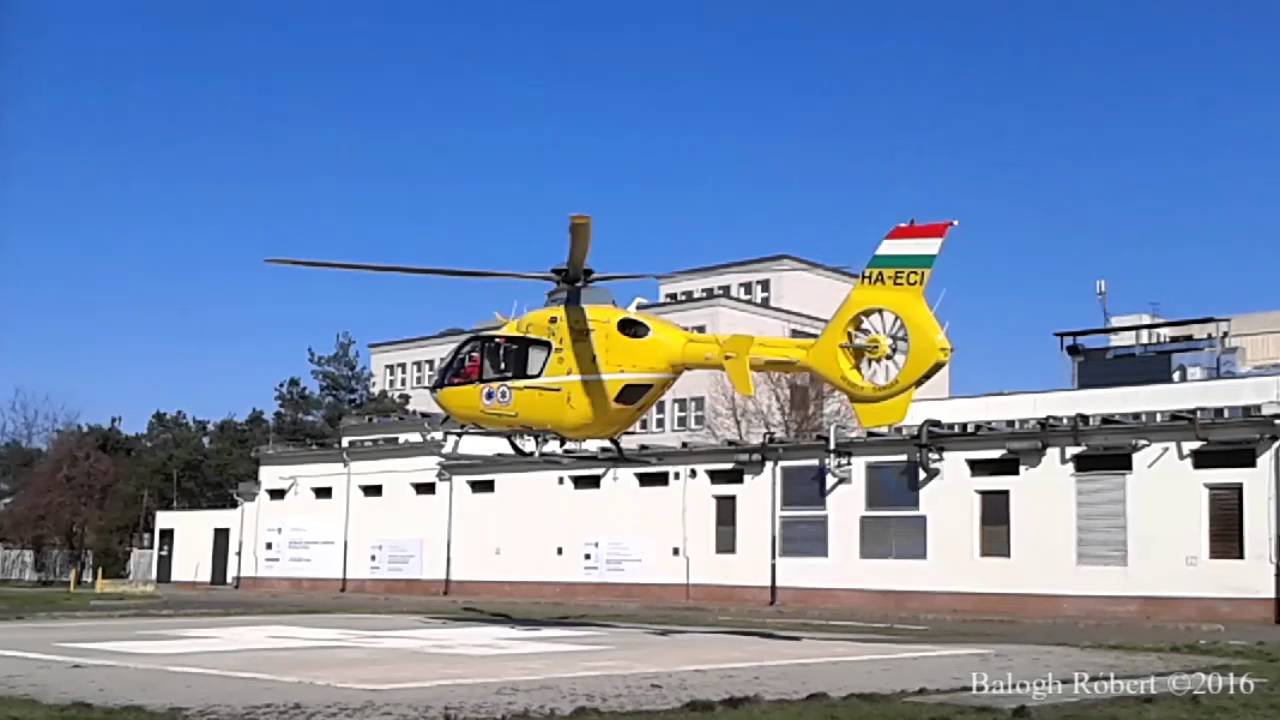 Eurocopter EC135 T1 | HA-ECI | Start up & take off | Debrecen - YouTube