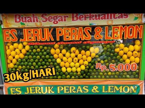 Es Jeruk Peras Lemon Segar dan Murah : street food indonesia | Lemon ...