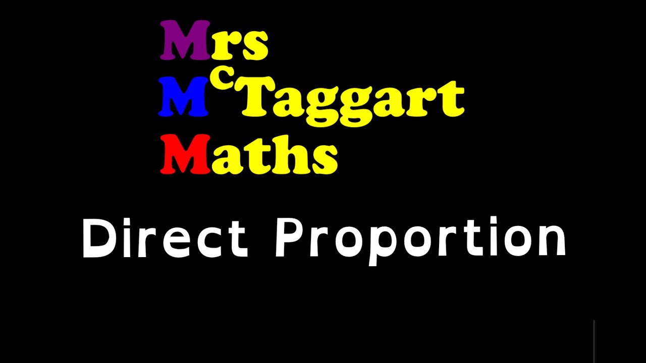 Direct proportion - YouTube
