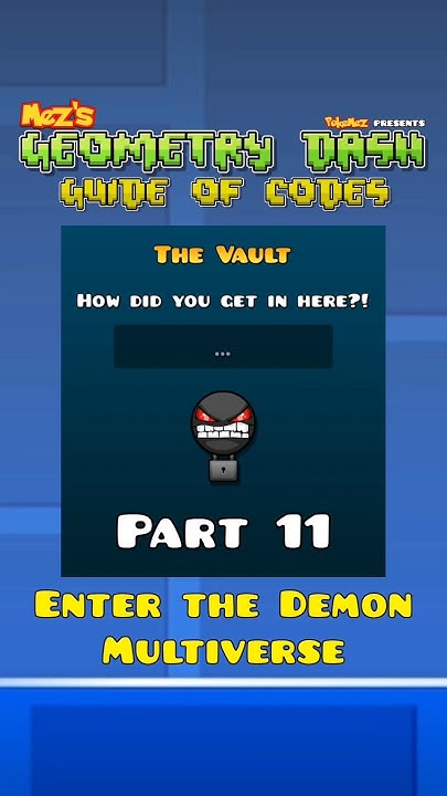The Vault Codes of Geometry Dash - Part 11: Enter The Demon Multiverse 😈🌐 #shorts - YouTube
