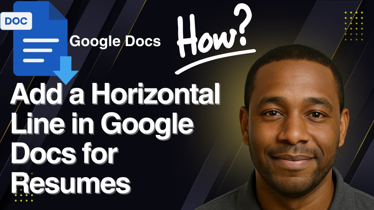How to Add a Horizontal Line in Google Docs for Resumes – Clean Formatting Tip - YouTube