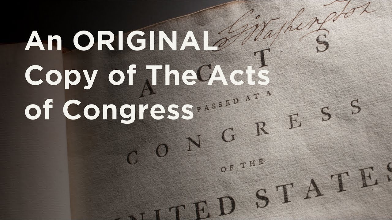 George Washington's PERSONAL Copy of The Acts of Congress - YouTube