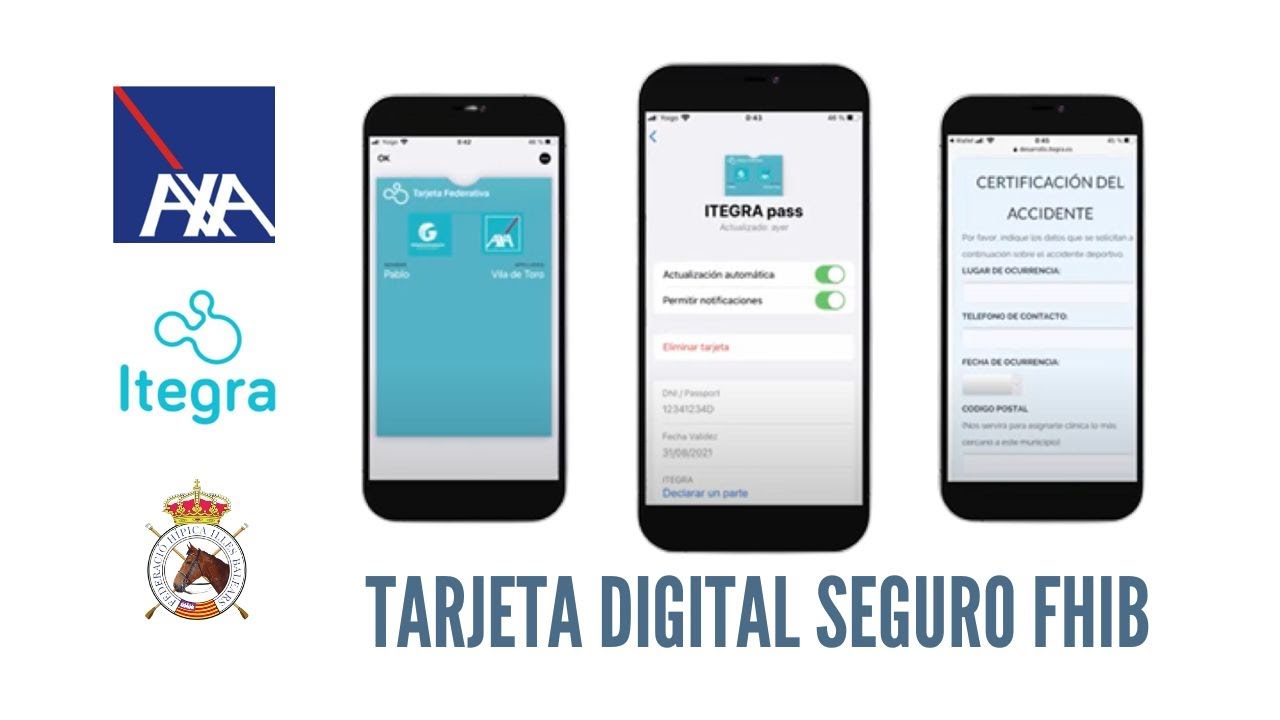 Tarjeta Digital Seguro Axa/Itegra FHIB - YouTube