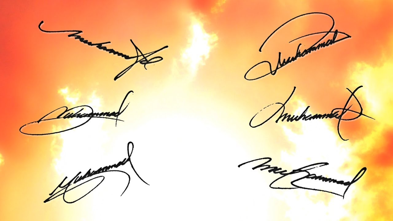 Best Custom Signatures for ALL "Muhammad"! -4- - YouTube