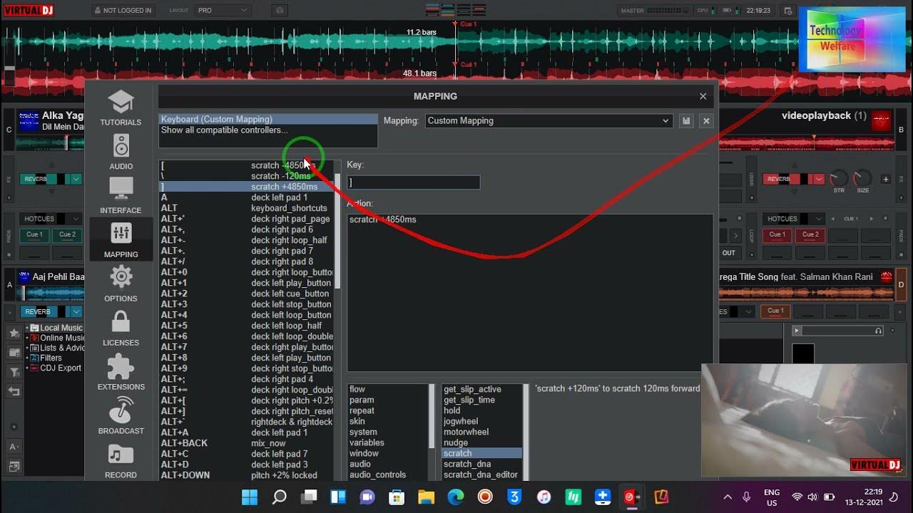 How to Custom Key Mapping, Effect, Active and Scratching on Virtual Dj 2022| Scratch With ...