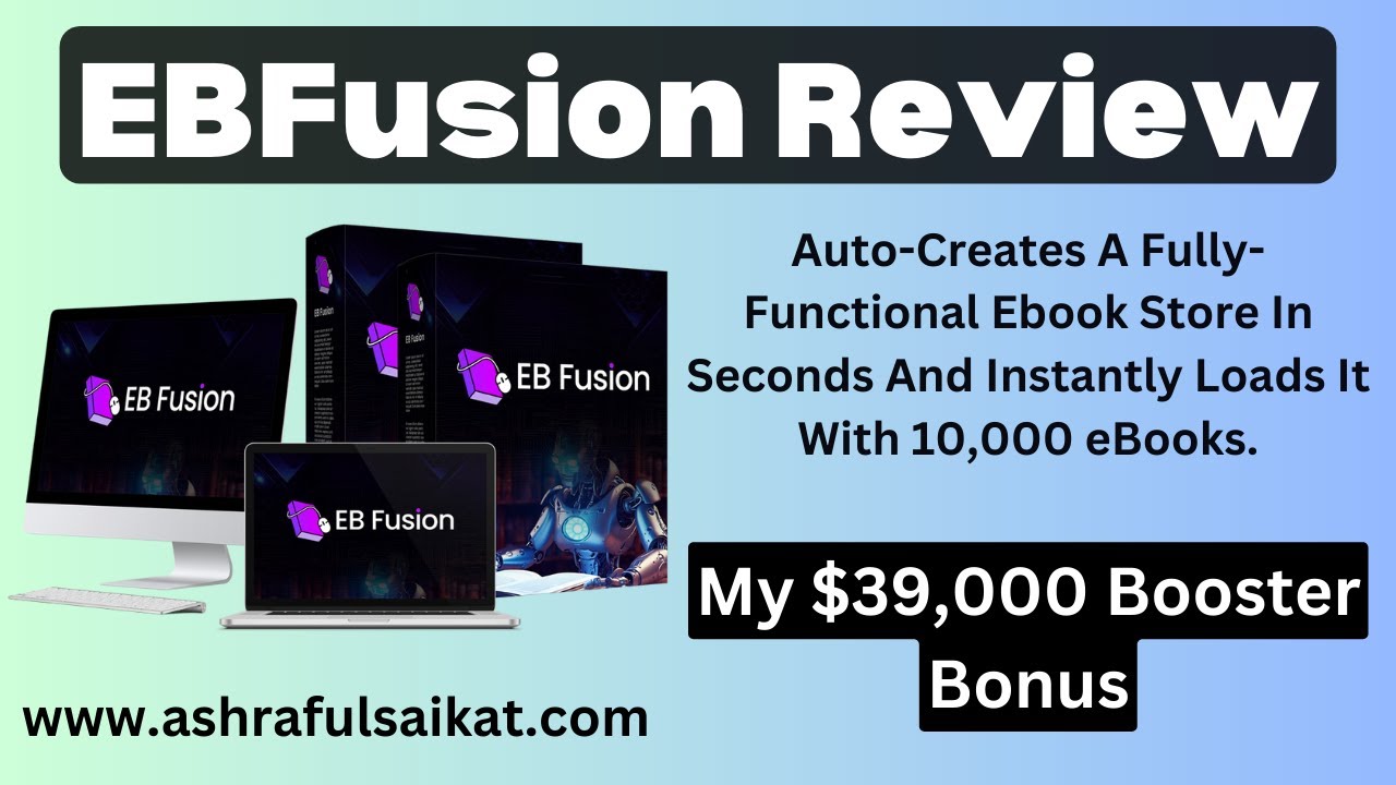 EBFusion Review-Functional Ebook Store In Seconds (EBFusion App By Rick NG) - YouTube