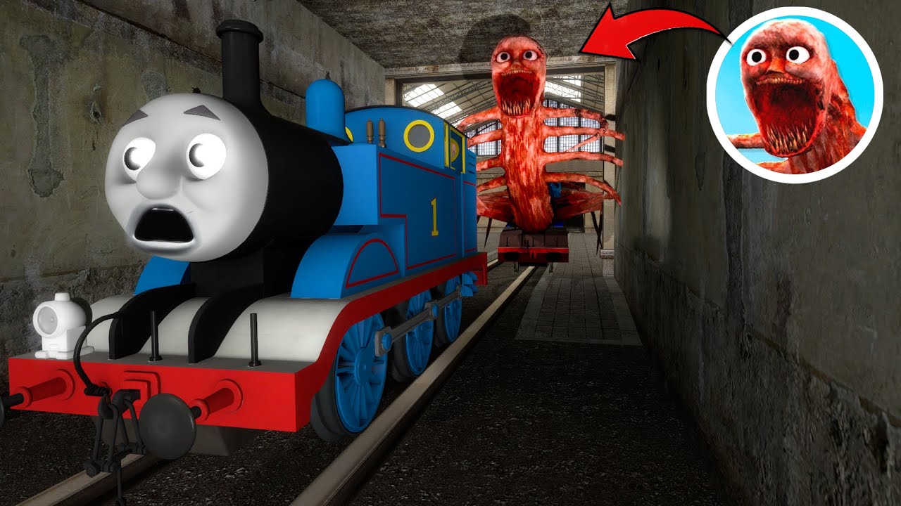 Building a Thomas Train Chased By Cursed Gordon and Friends in Garry's ...
