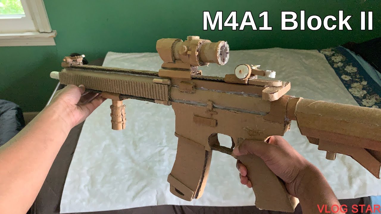 Cardboard M4A1 Block II 🇺🇸 - YouTube