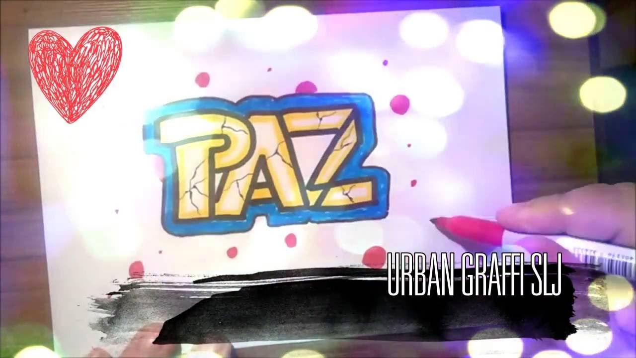 como dibujar un graffiti que diga paz how to draw peace in graffiti ...
