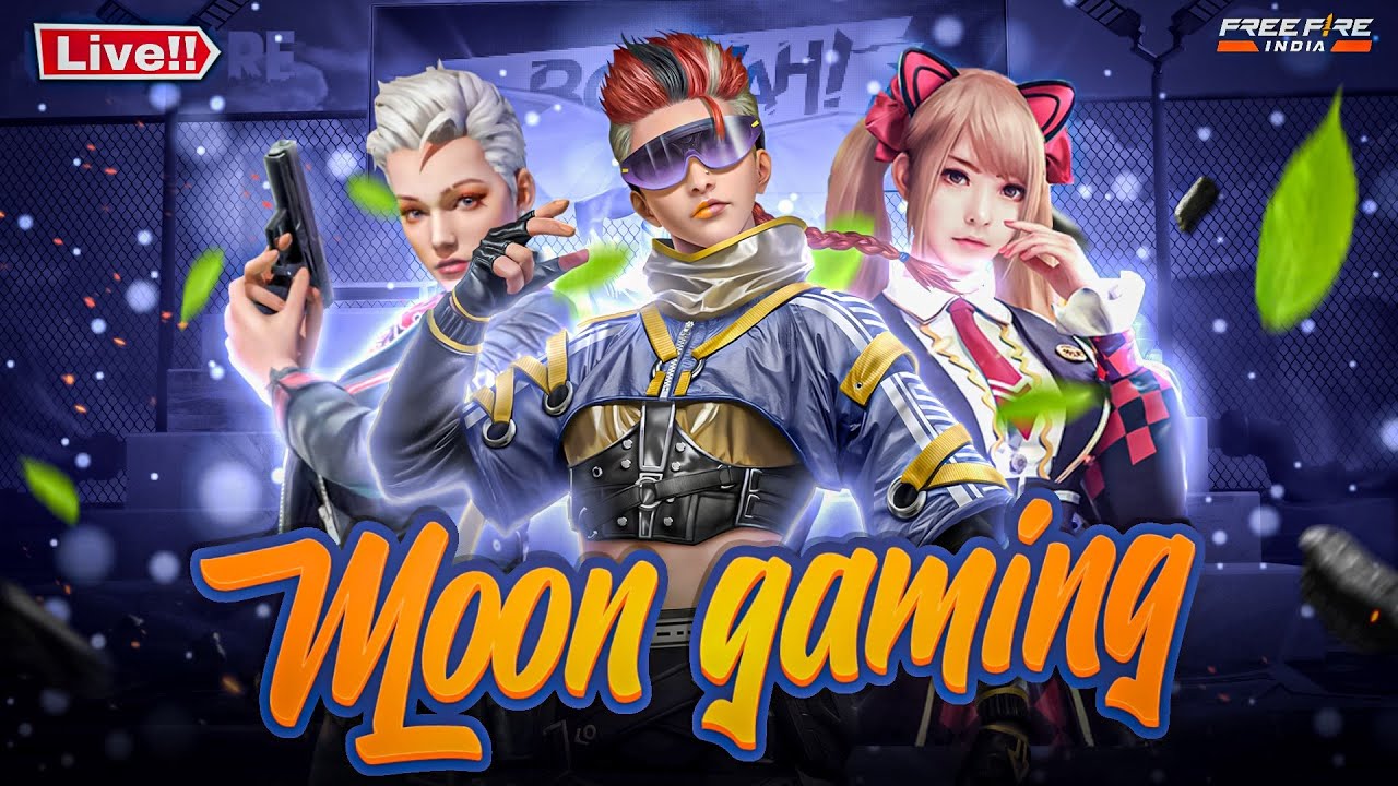 FREE FIRE RANK PUSH AND UNLIMITED CUSTOM..#FREE FIRE #MOON GAMING LIVE# ...