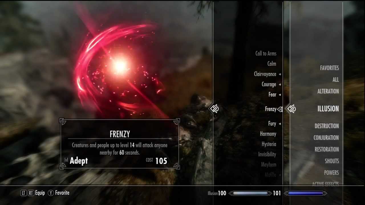 Skyrim - Frenzy - Adept Illusion Magic Spell - YouTube