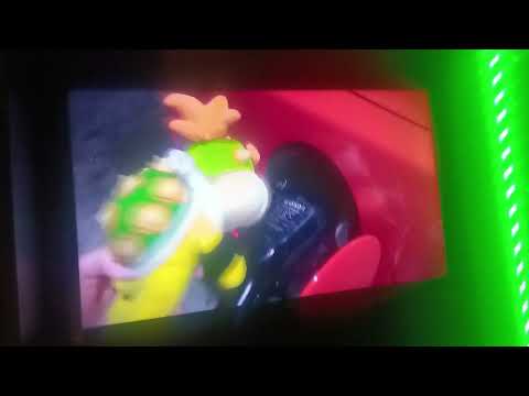 bowser junior fart in the gas and the car explode