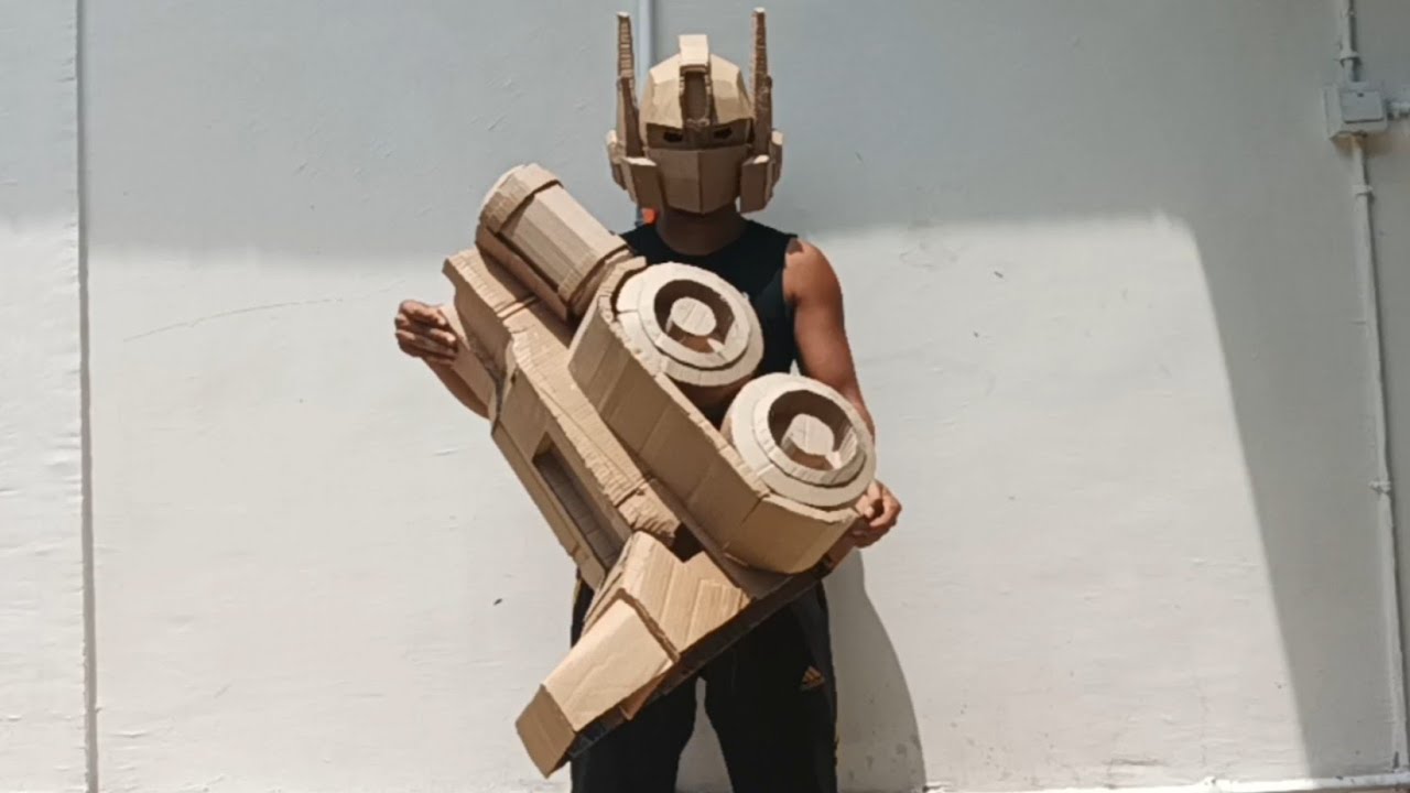 UPDATE Progress kostum Transformer Optimus Prime dari kardus bekas 98% - YouTube