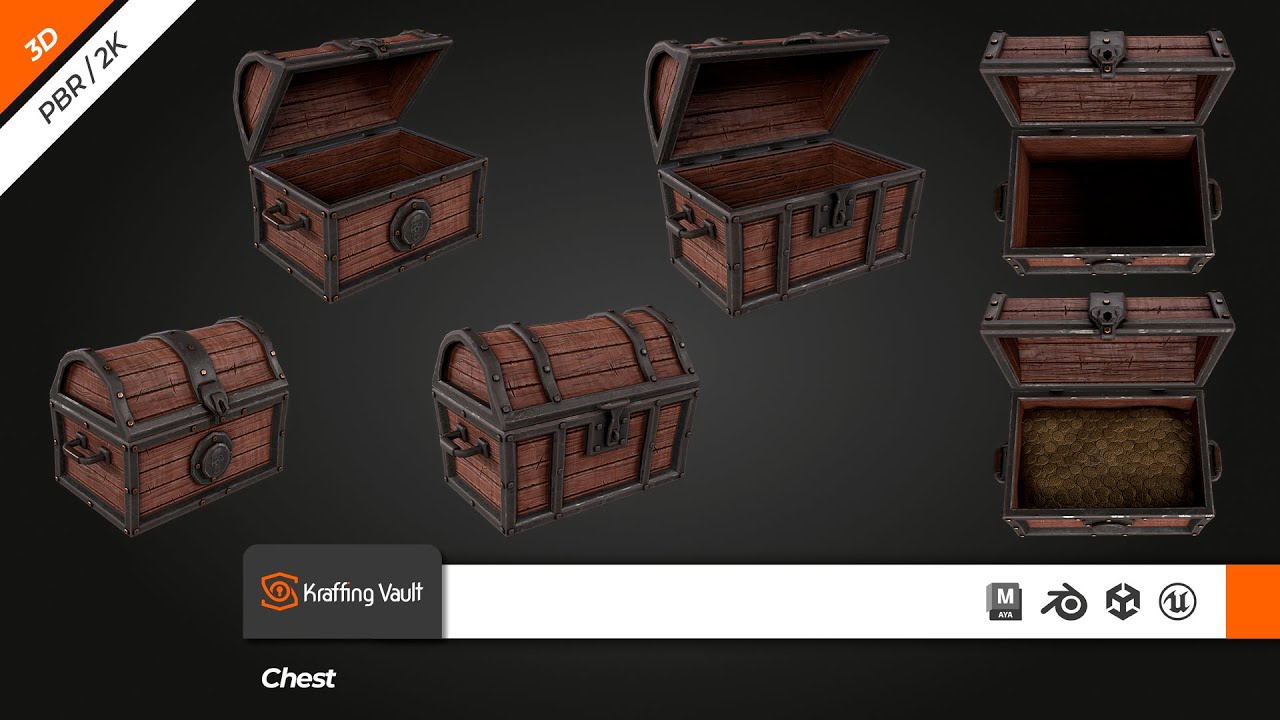 Modelos 3D | Chest | Kraffing Vault | Assets 3D - YouTube