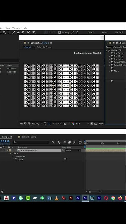 How to use motion tile effect in after effects #short - YouTube