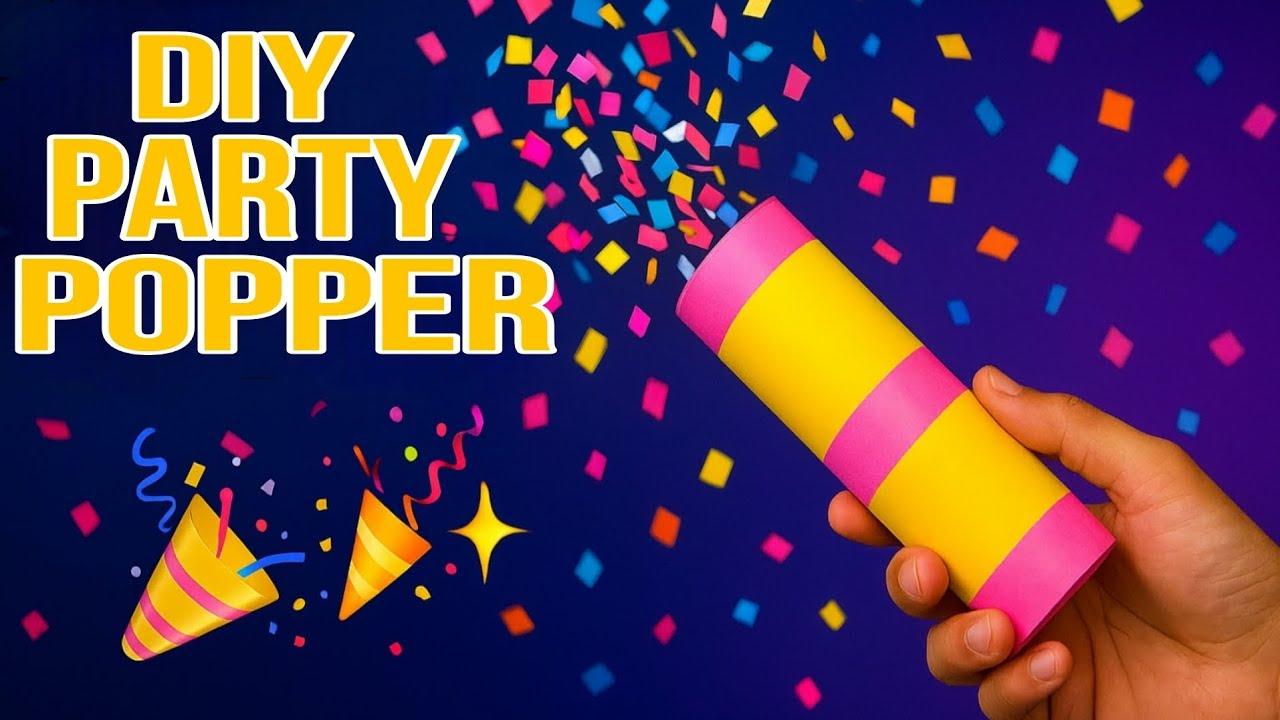 How to make Party Popper 🎉 Easy Homemade Confetti Popper | Best ...