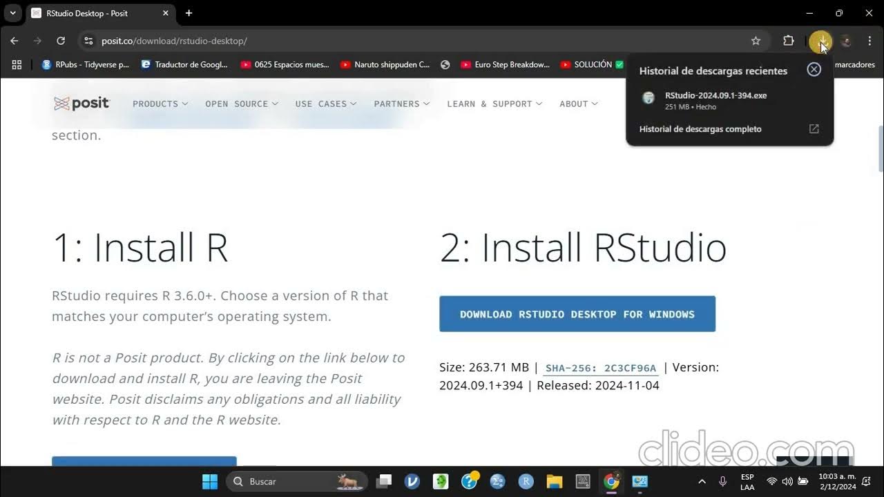 Instalación RStudio - YouTube