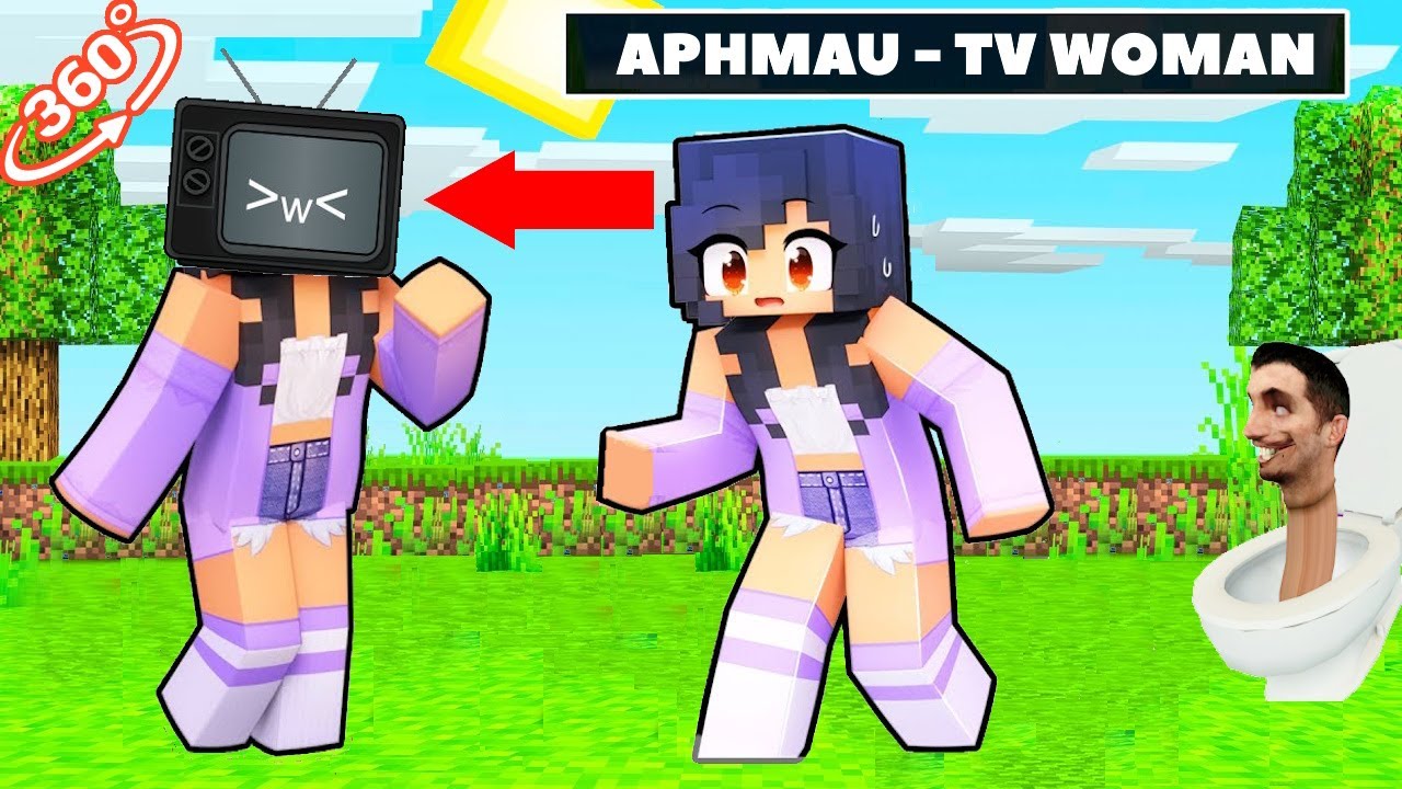 😱 WHY APHMAU Became a TV-WOMAN in Minecraft 360°!? - YouTube
