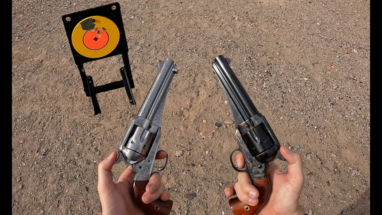 Cowboy Action Shooting revolver practice with 1875's - YouTube