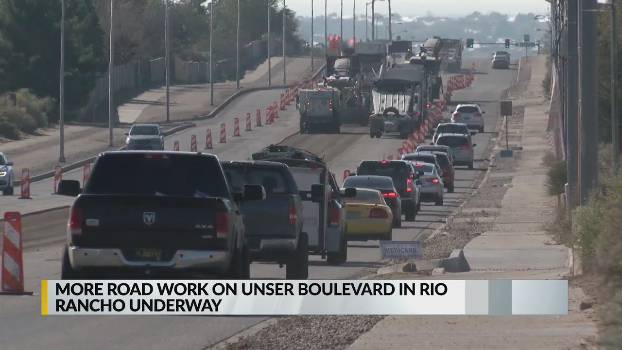 More road work on Unser Boulevard in Rio Rancho underway - YouTube
