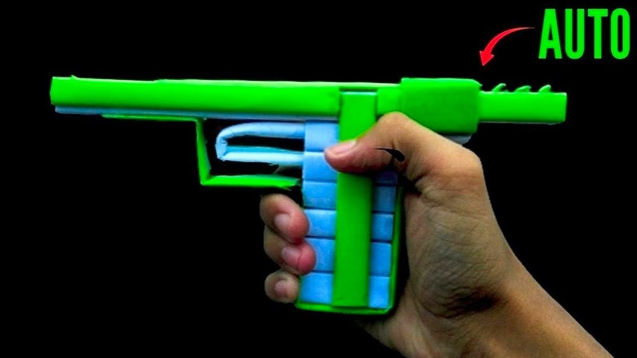 Paper gun How to make a paper weapon Crazy WC - YouTube