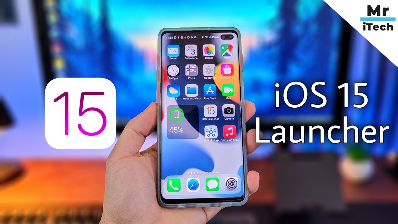 IOS 15 LAUNCHER! TRANSFORME SEU ANDROID EM UM IPHONE!! - YouTube