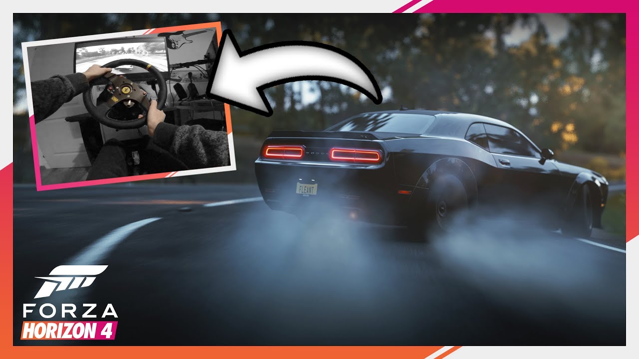 #18 FH4 - DODGE Challenger SRT DEMON - DRIFTING with Steering Wheel ...
