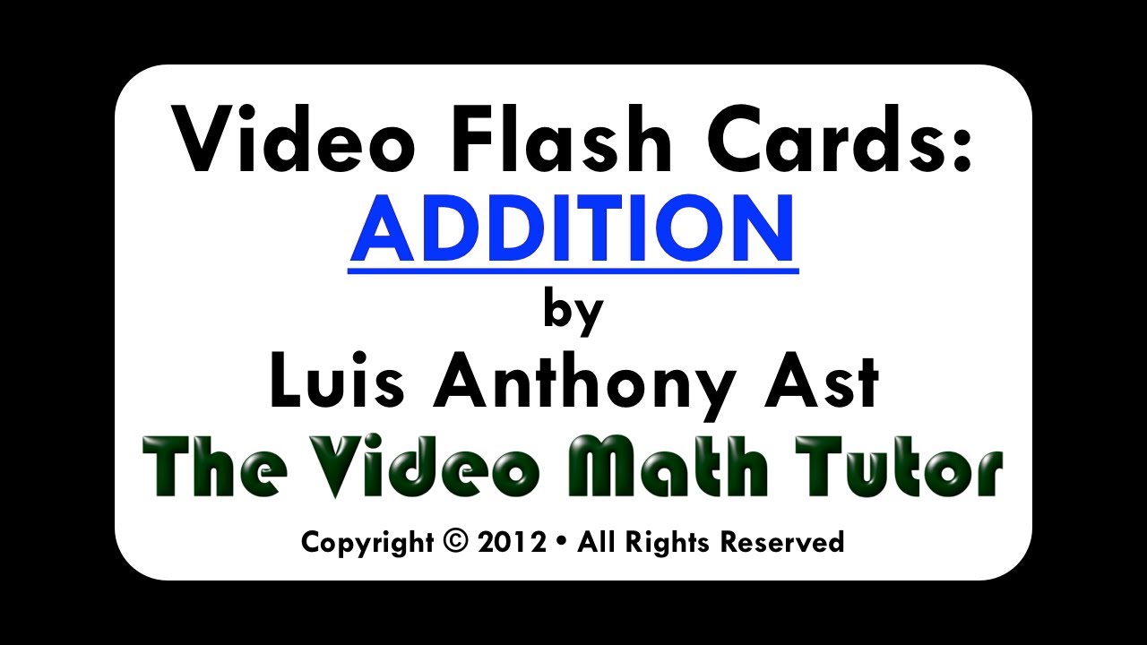 Video Flash Cards: Addition by 5 - YouTube